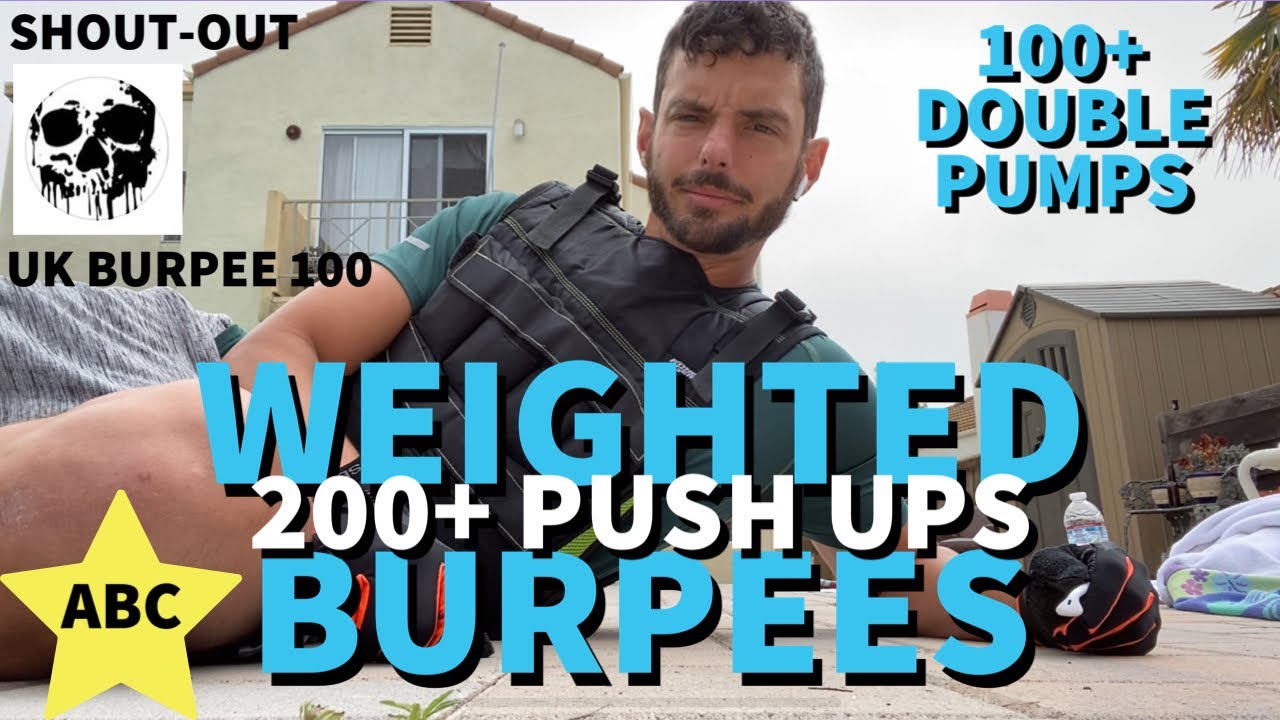 Weighted Burpees // Weighted Push Ups // Military Style Burpee Workout ...