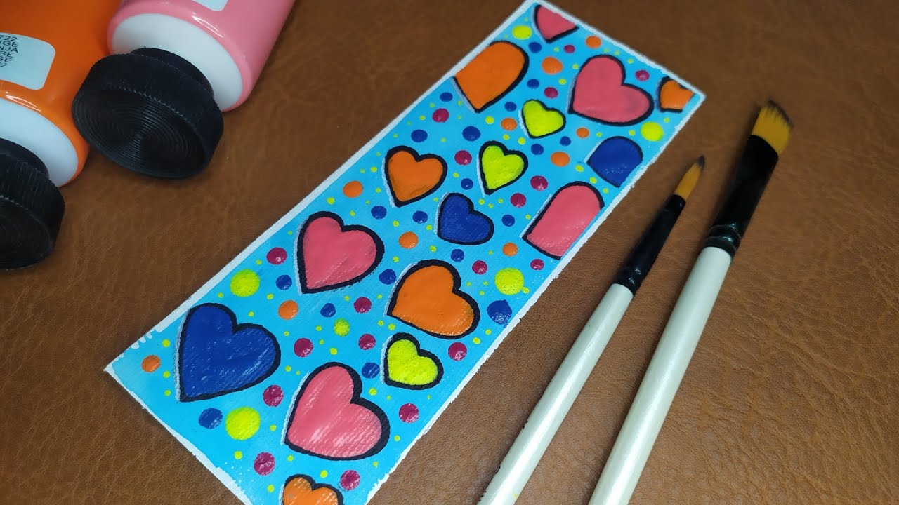 Easy Bookmark Painting For Beginners | Creative Bookmark Ideas - YouTube