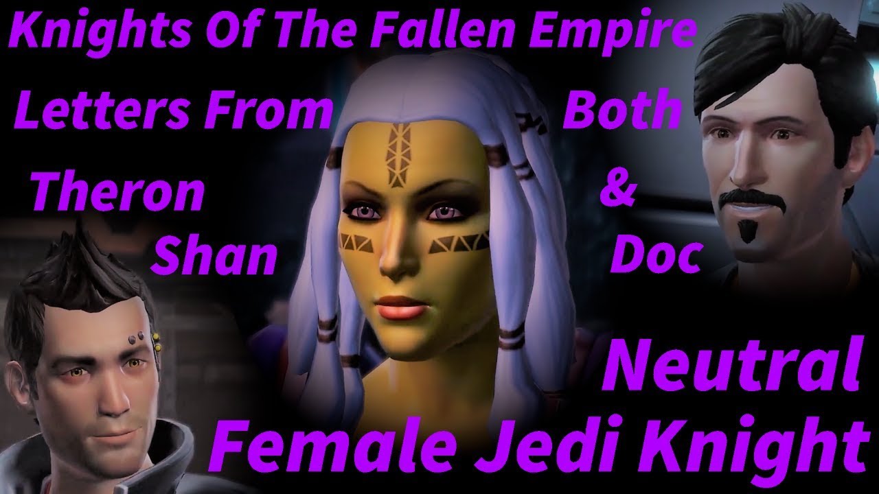 SWTOR Messages From Both Romanced Doc & Theron Shan - Female Jedi ...