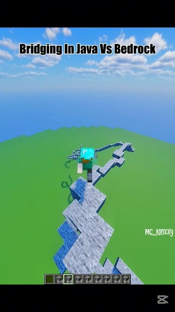 Minecraft Shorts Be Like: Java vs Bedrock Bridging 😂 - YouTube