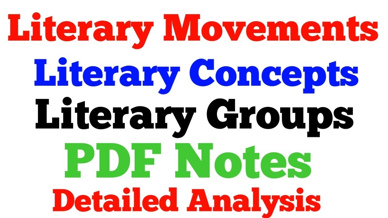 LITERARY MOVEMENTS | LITERARY GROUPS | LITERARY CONCEPTS | Target ...