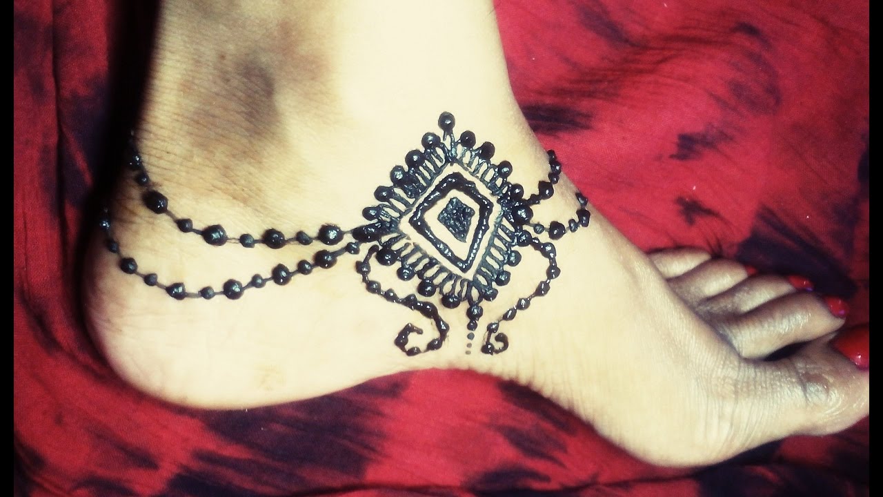 Beautiful Anklet Mehndi | Design Payal | Mehndi Pazeb Henna For dewali ...