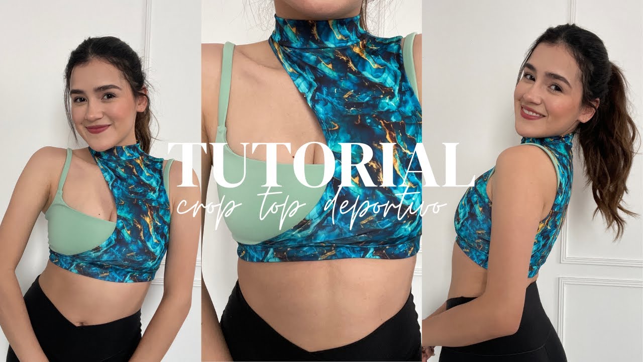 Tutorial Crop Top Deportivo. Patrones gratis! -Becky Valenzuela - YouTube