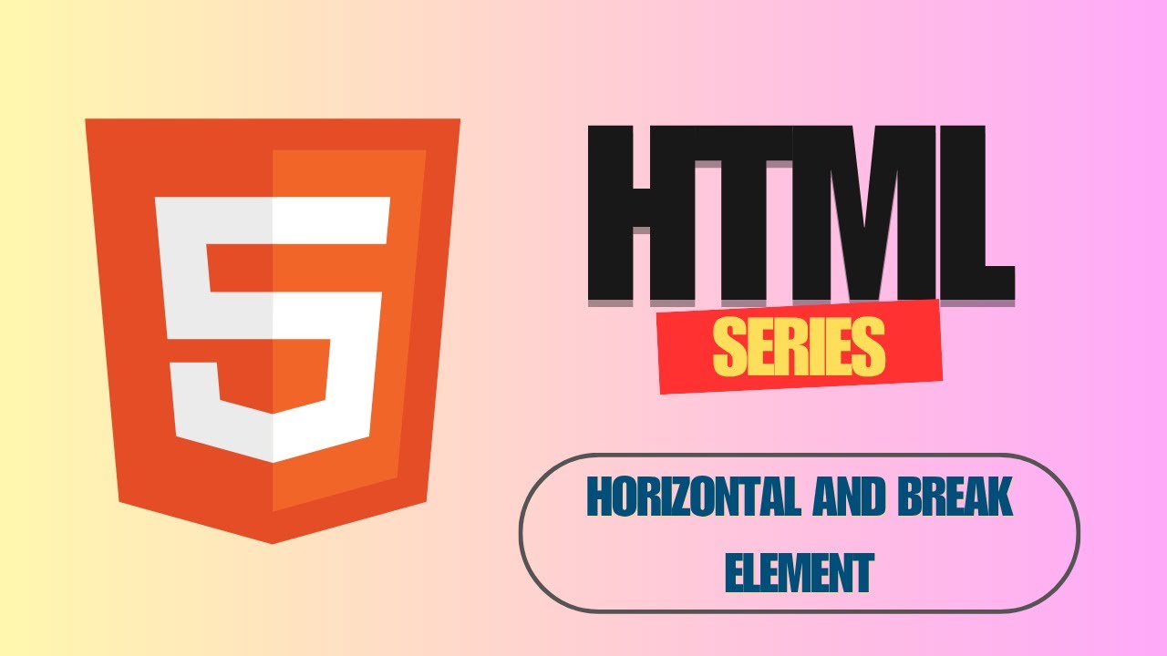 Horizontal Element and Break Element in HTML - YouTube