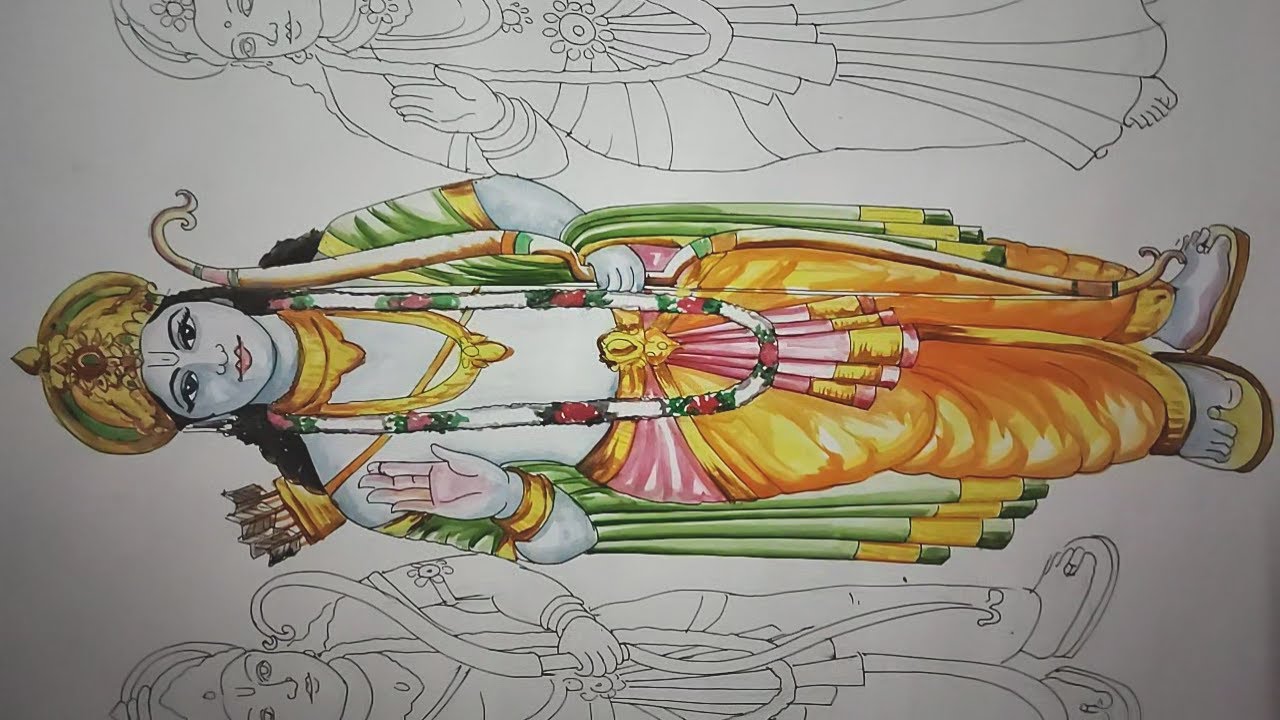 Jay siyaram // जय श्री राम // jay shree ram drawing - YouTube