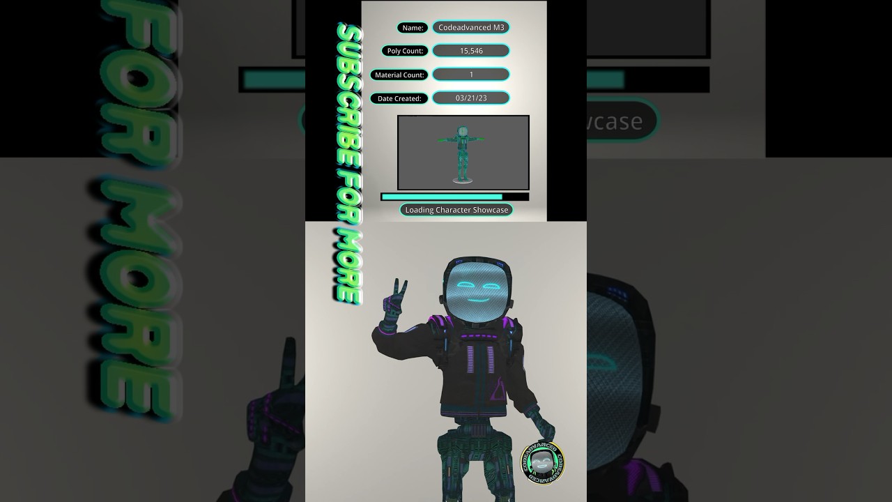 Codeadvanced M3 VRChat Character Showcase. #vrchat #vtuber #shorts - YouTube