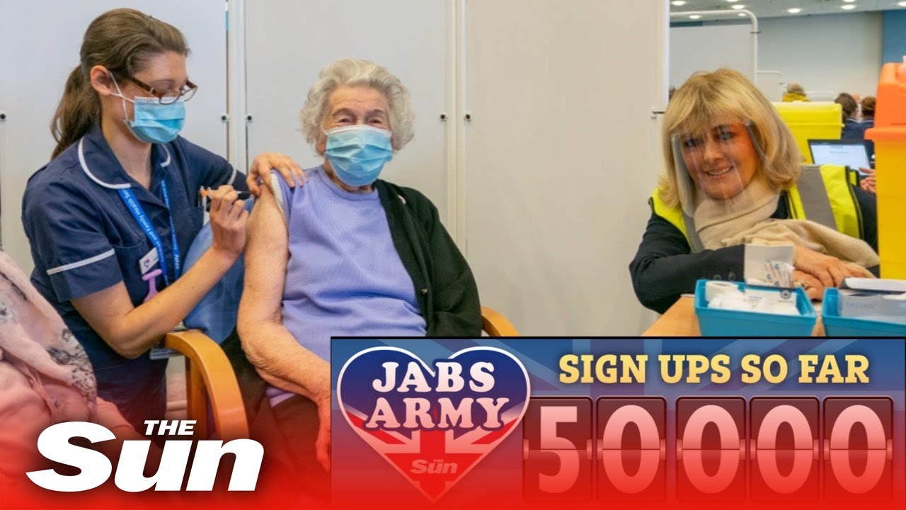 Thank you to the 50,000 Jabs Army Sun reader volunteers - YouTube