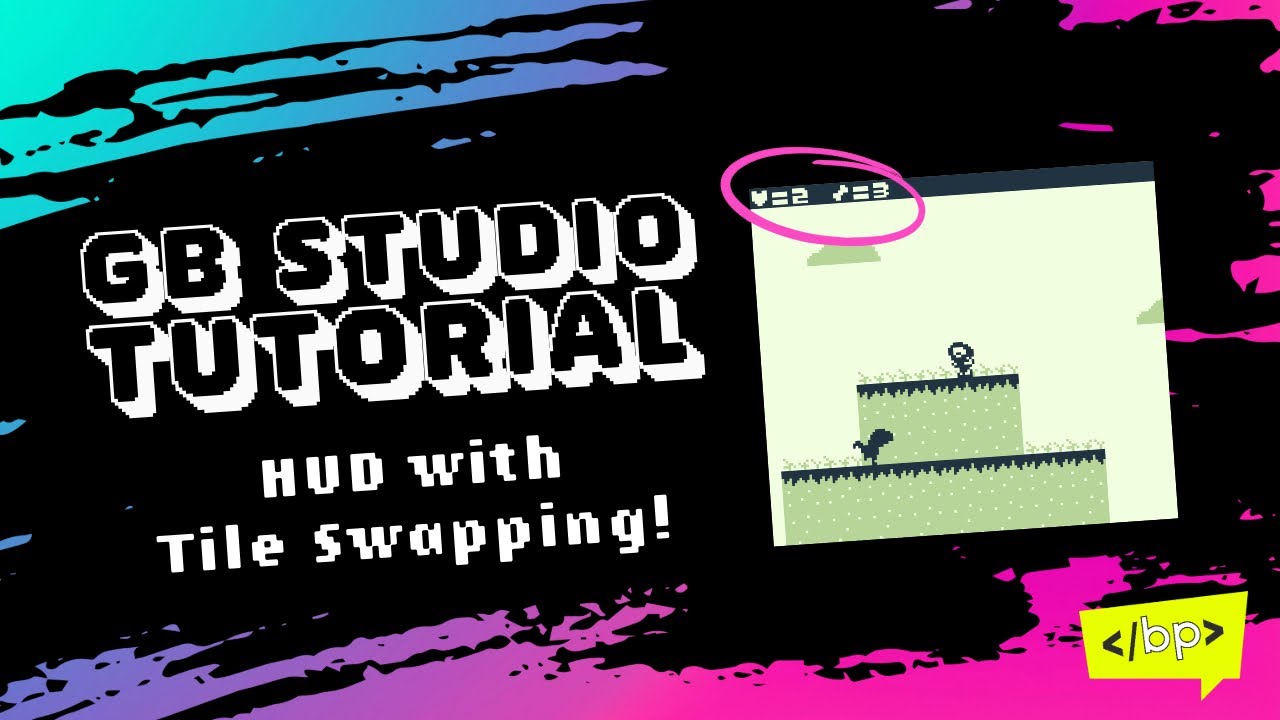 GB Studio HUD with Tile Swapping! - YouTube