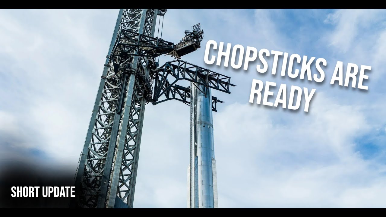 Chopsticks are ready to catch booster! (Short starbase update) @SpaceX ...