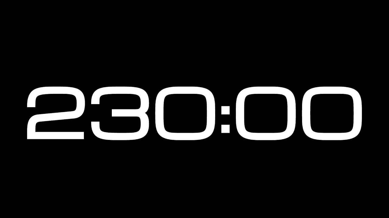 230 Minute Countdown Timer / NO SOUND - YouTube