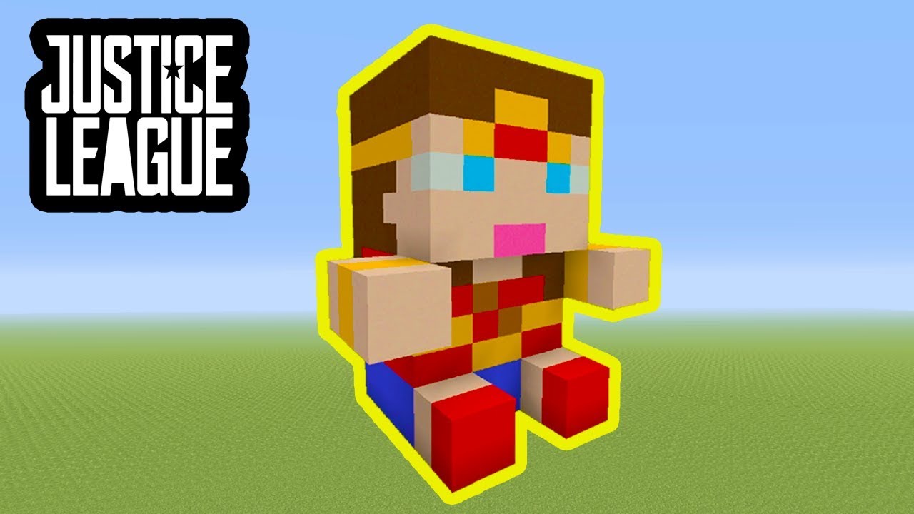 Minecraft Tutorial: How To Make A Wonder Woman Plush Statue "Justice ...