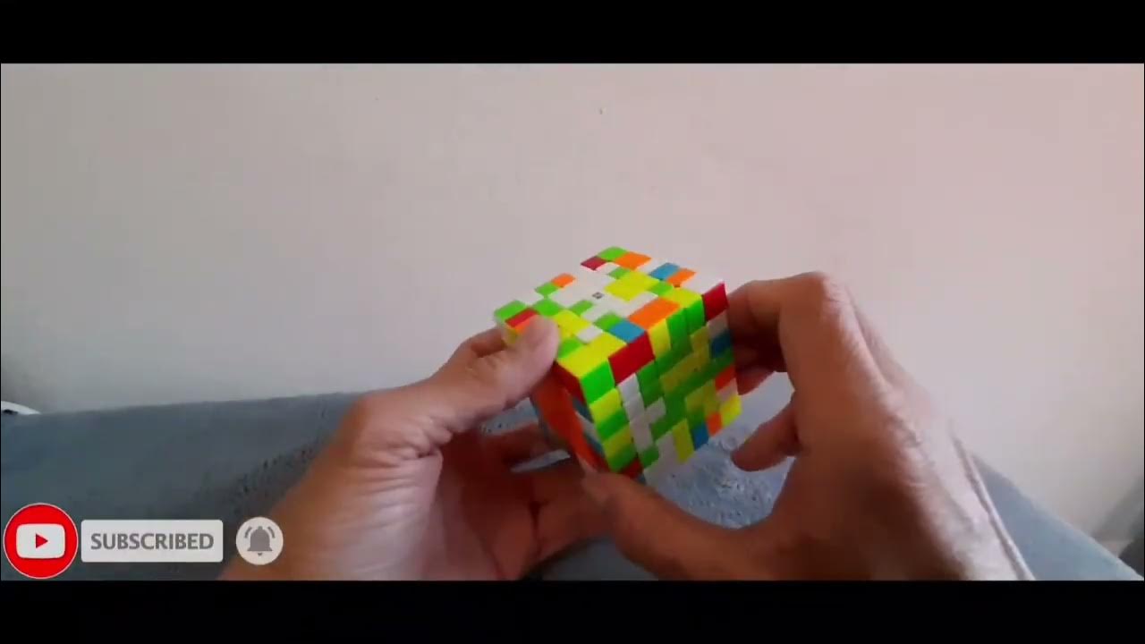 SOLVING 7X7X7 RUBIK'S CUBE STICKERLESS - YouTube