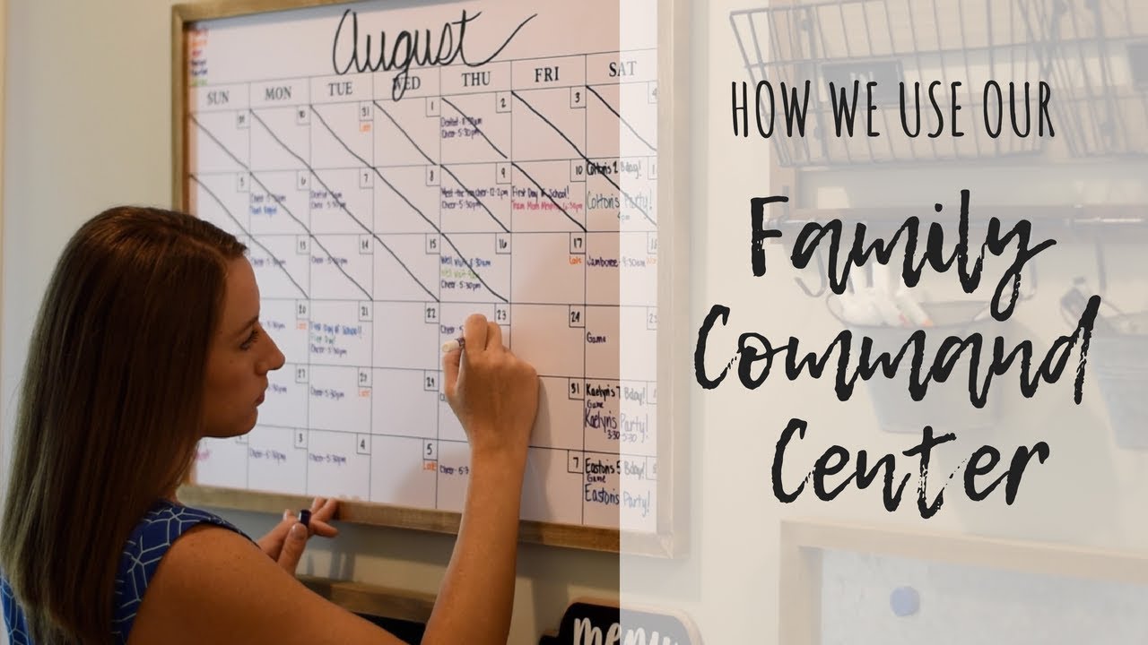 How we use our FAMILY COMMAND CENTER | Back to School 2018 - YouTube