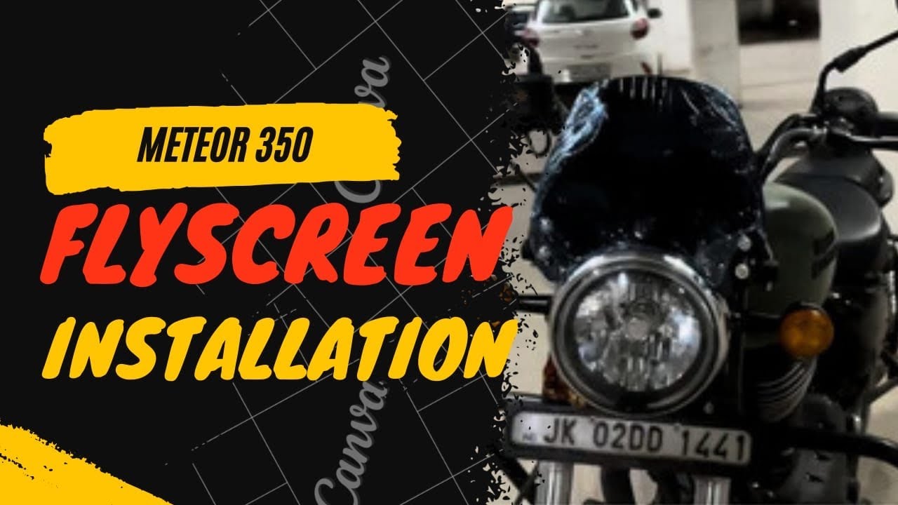 Meteor 350 Flyscreen self installation || meteor windshield ...