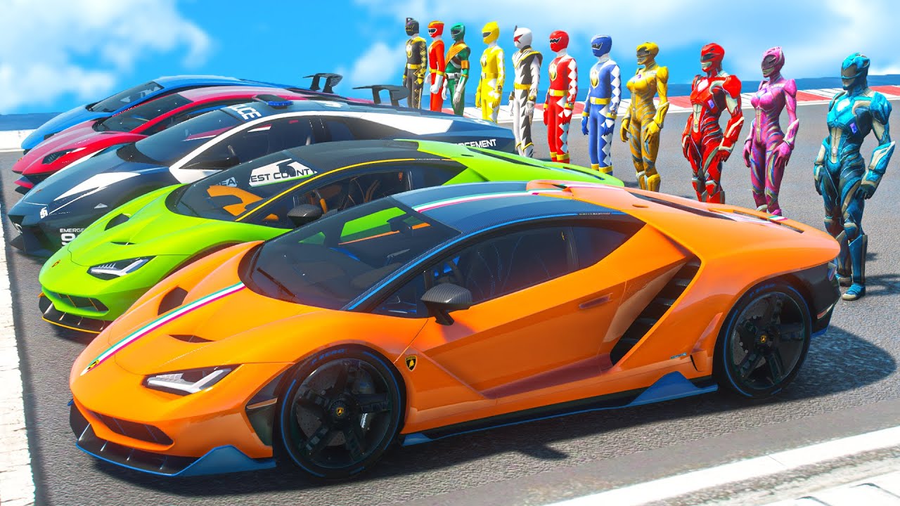 POWER RANGERS Collection Lamborghini SuperCars Challenge Overcome ...