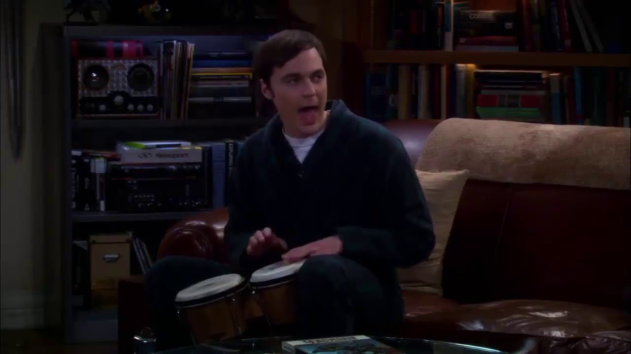 Sheldon tocando los bongos (Español Latino) - YouTube