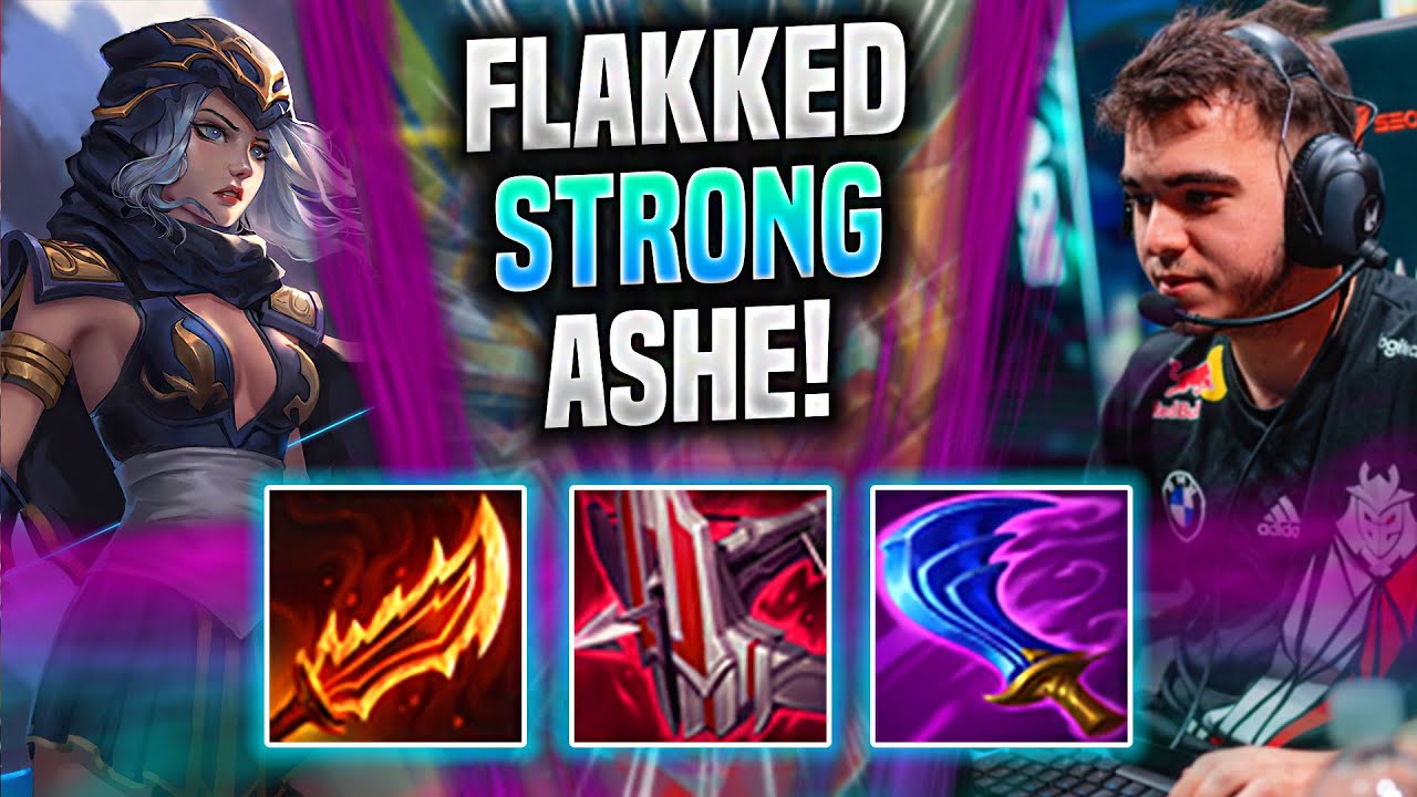 FLAKKED IS SO STRONG WITH ASHE! | G2 Flakked Plays Ashe ADC vs Caitlyn ...
