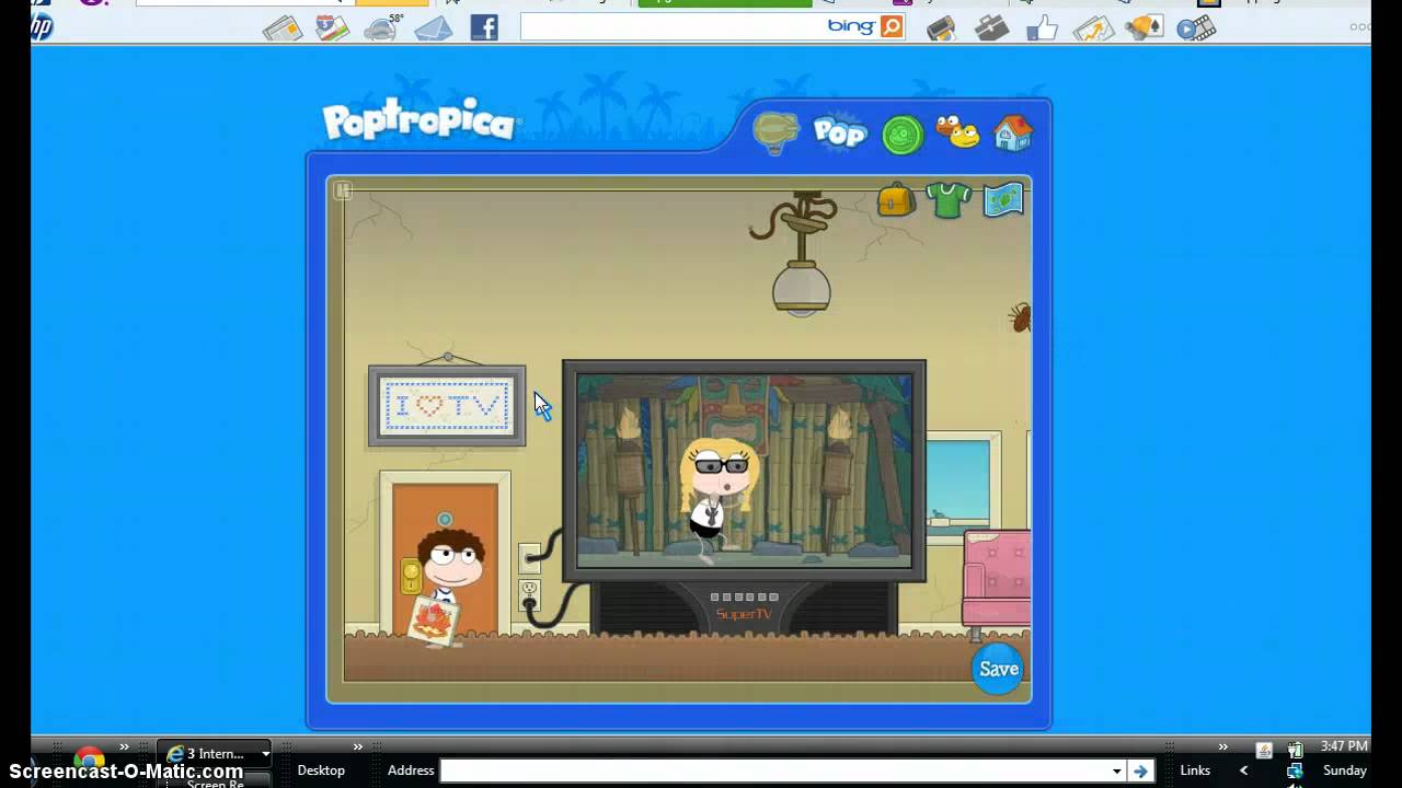 poptropica how to get on to game show island - YouTube