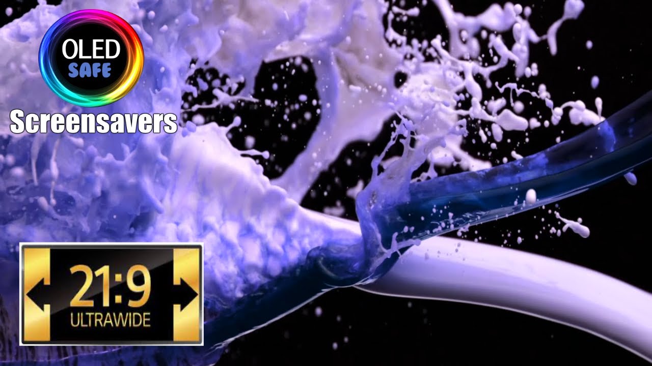 21:9 Ultrawide Liquid Flowing Screensaver - 10 Hours - OLED SAfe - For ...