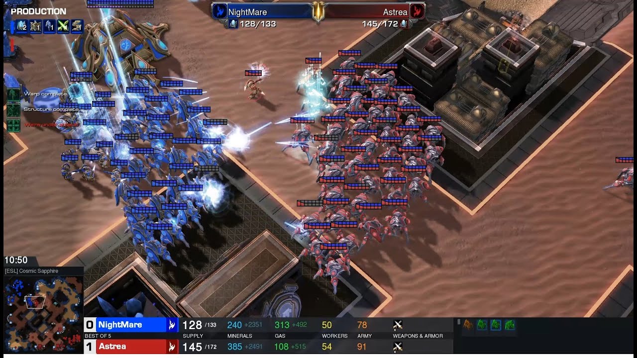 Starcraft II DreamHack Masters 2022 Valencia Jul1 Astrea(P) v NightMare ...