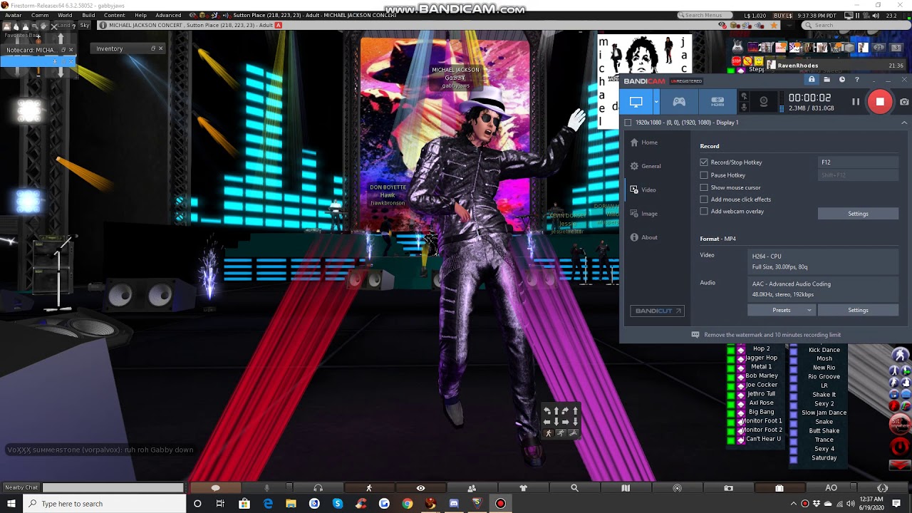 Just City Tribute in Second Life TRIBUTE to Michael Jackson concert ...