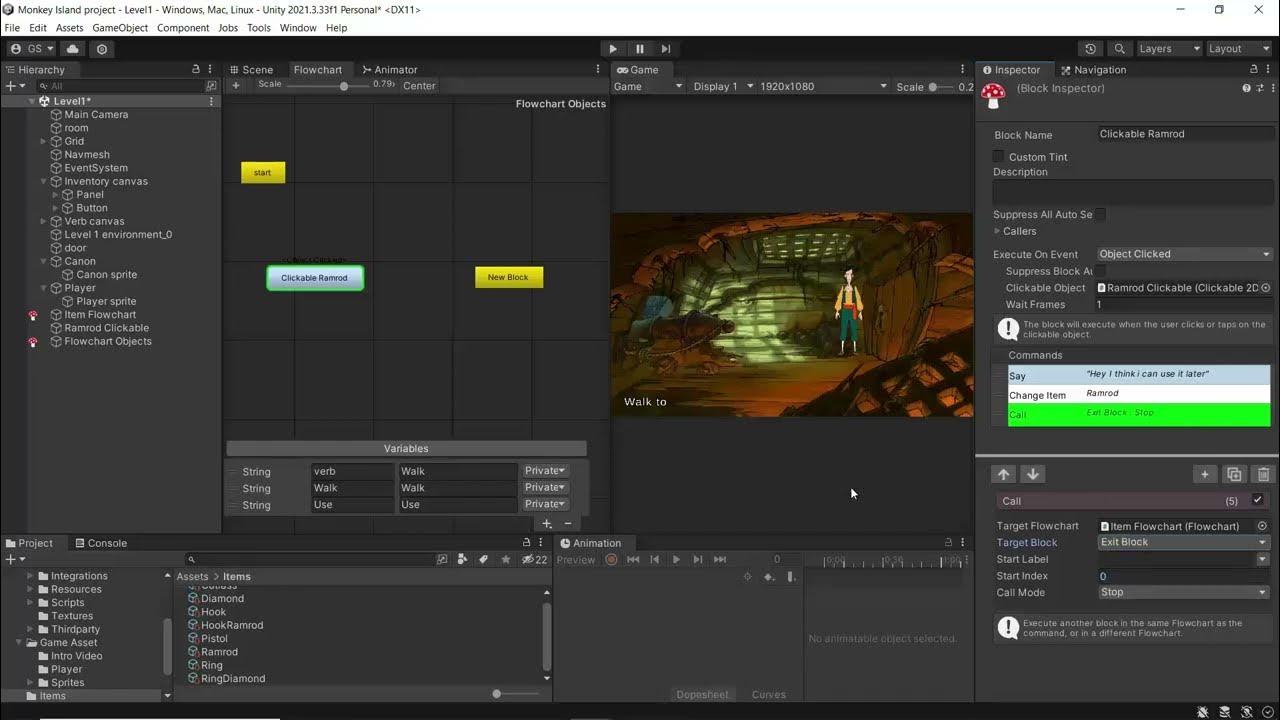 How to make monkey island game with unity Tutorial #8 Clickable Objects - YouTube