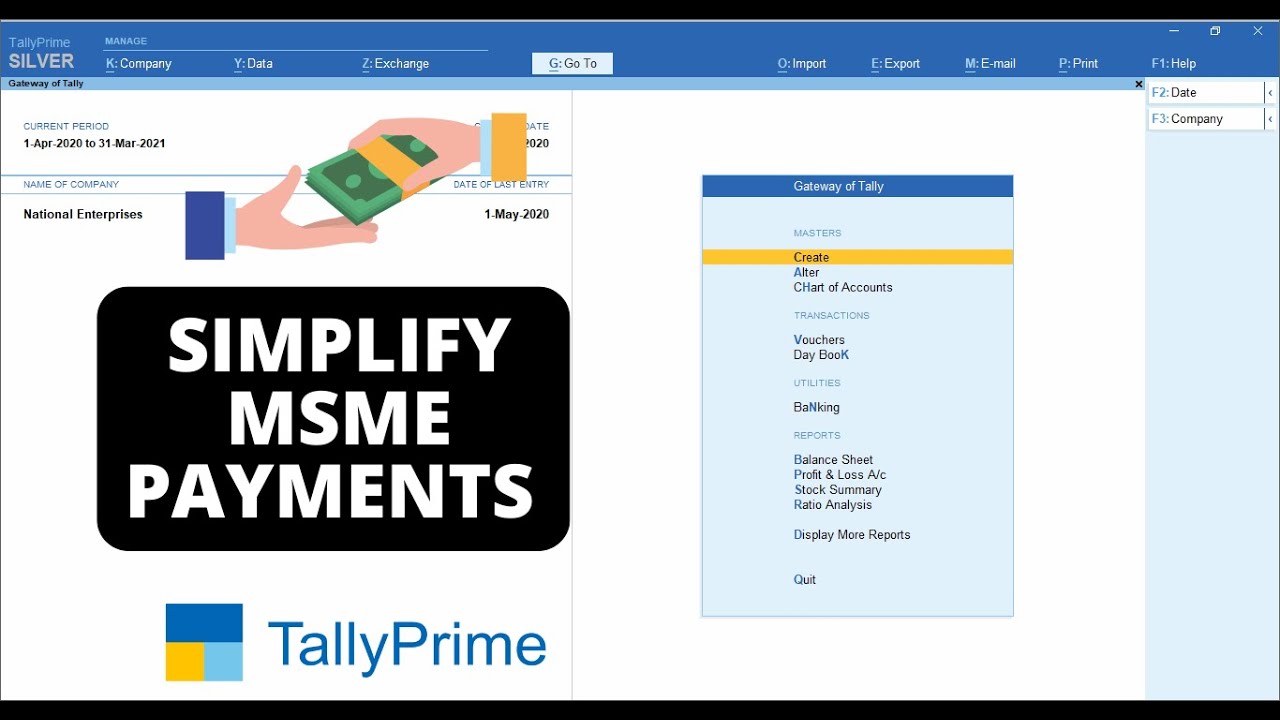 MSME Payment Compliance Made Easy with TallyPrime 4.1 - YouTube