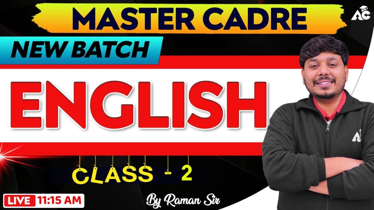 Master cadre English | English Preparation | English By Raman Sir ...
