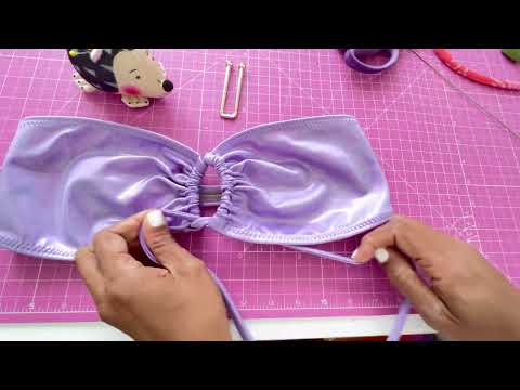 Free Pattern! Como Hacer un top de strapless para traje de baño/How to make a strapless top swimwear