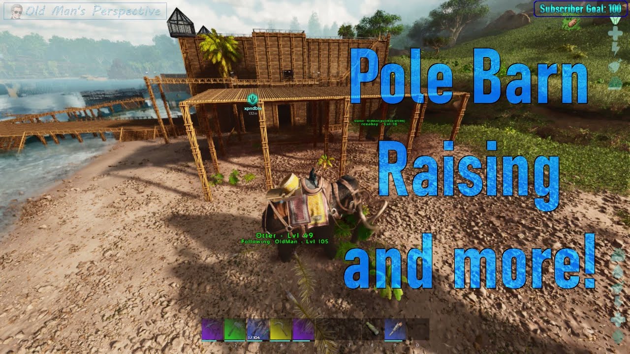 Ark Survival Ascended - The Island (EP100) - Pole Barn Raising and more ...