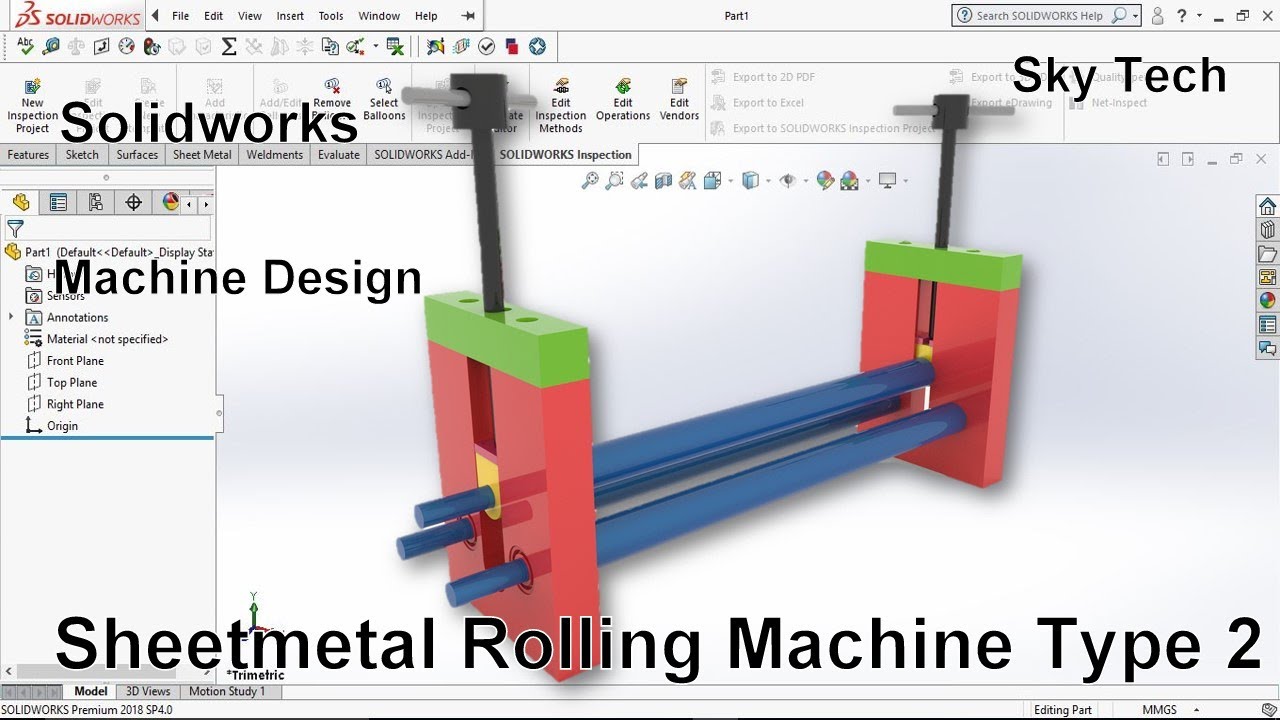 Sheet Metal Rolling Machine Design Type 2 Solidworks Skytech Sheet Metal Rolling Machine Design Type 2 Solidworks Skytech
