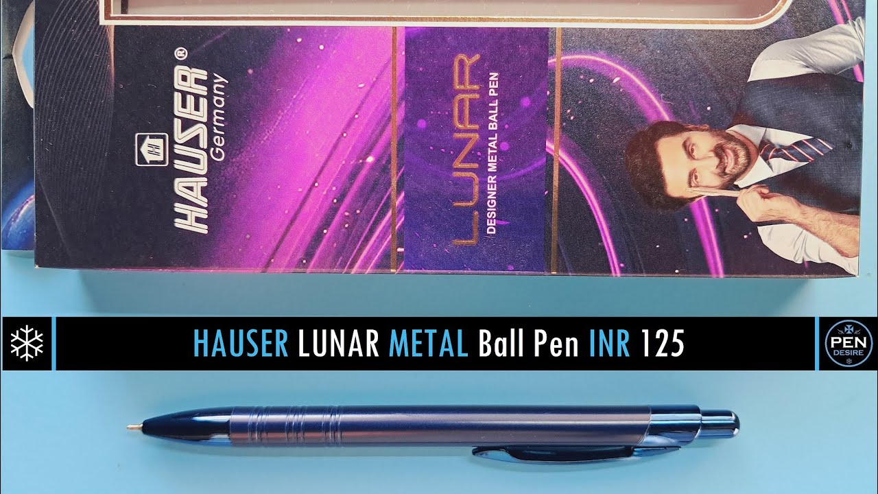 Hauser LUNAR Designer Metal Ball Pen and INR 125 Pen - 834 - YouTube