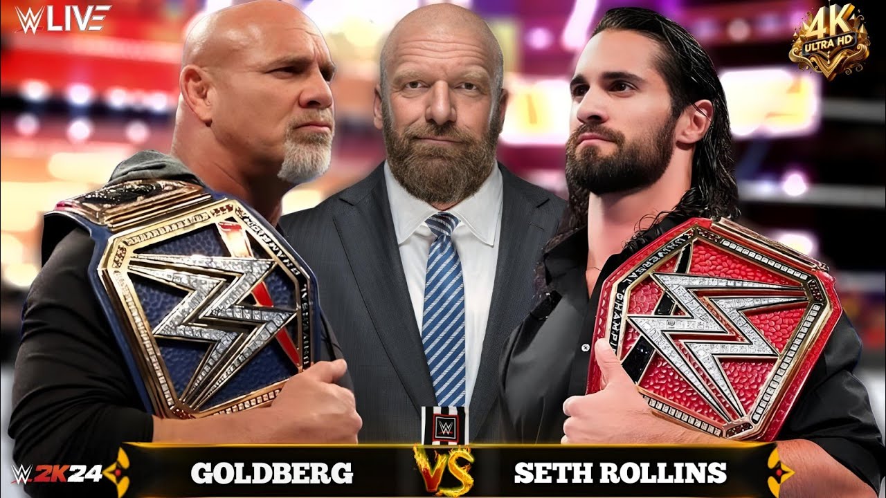 Goldberg vs. Seth Rollins | Special Guest Referee Triple H ...