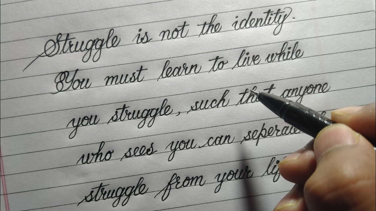 Simple handwriting | Easy English writing | Palash Calligraphy - YouTube