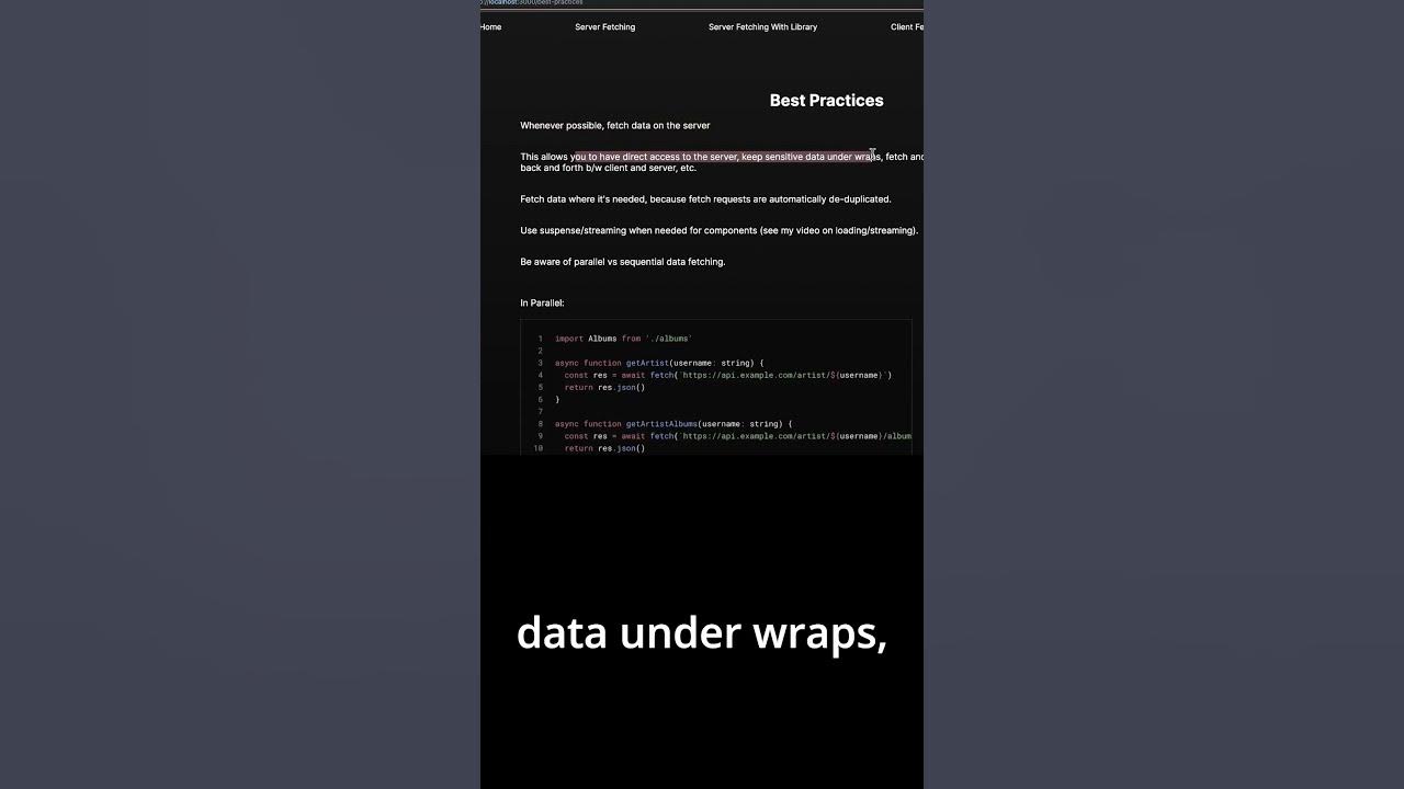 Data Fetching In Next JS -- This Is Good To Know #nextjs #reactjs # ...