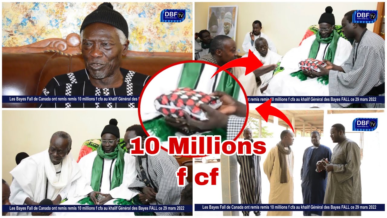 Les Baye Fall de Canada ont remis remis 10 millions f cfa au khalif ...