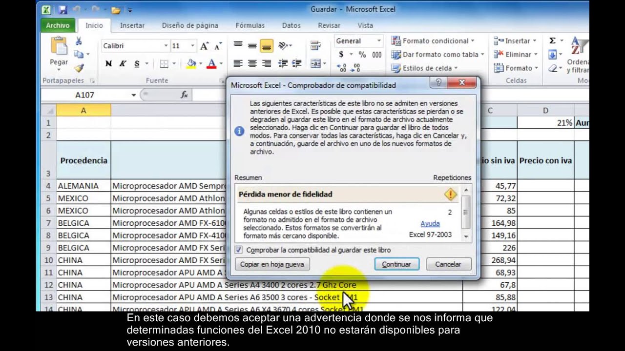14 - Guardar archivos en Excel - YouTube