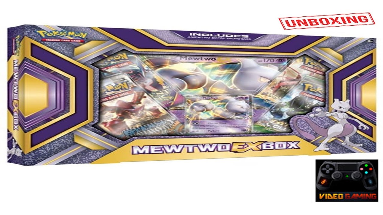 Pokemon TCG Unboxing Mewtwo EX Box - YouTube