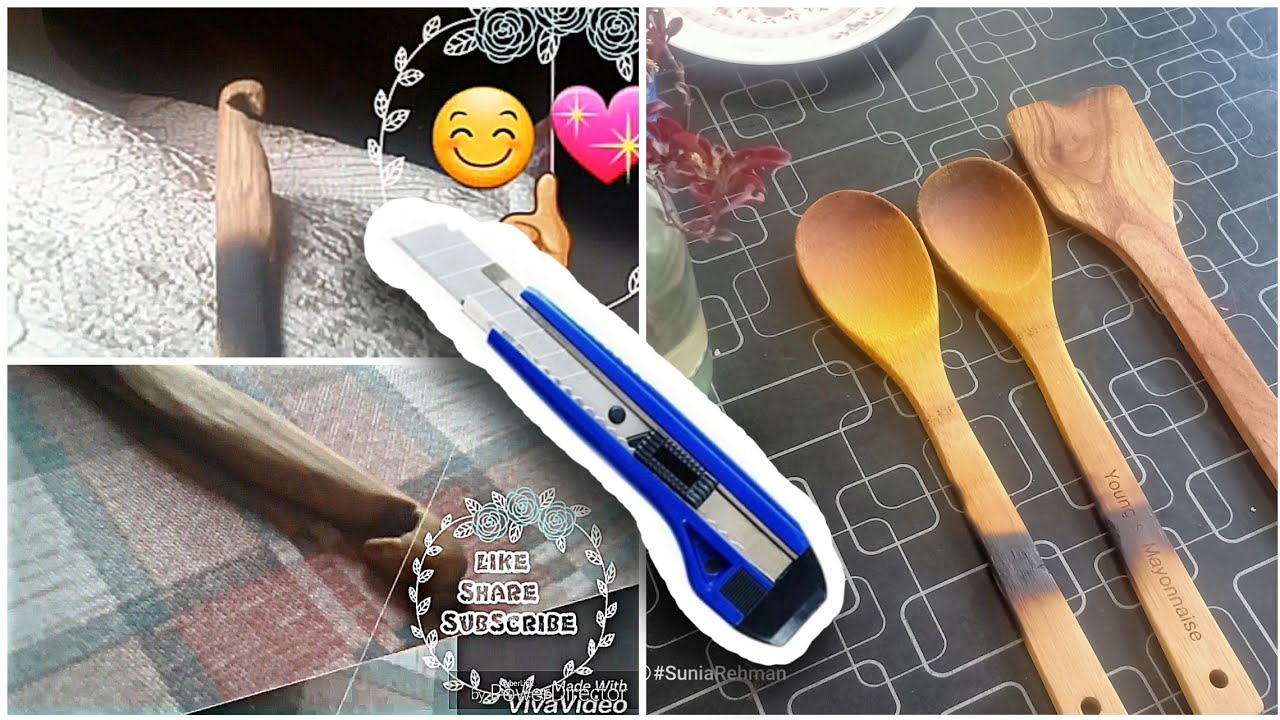 How To make a Crochet hook out of old spoon with paper cutter - YouTube