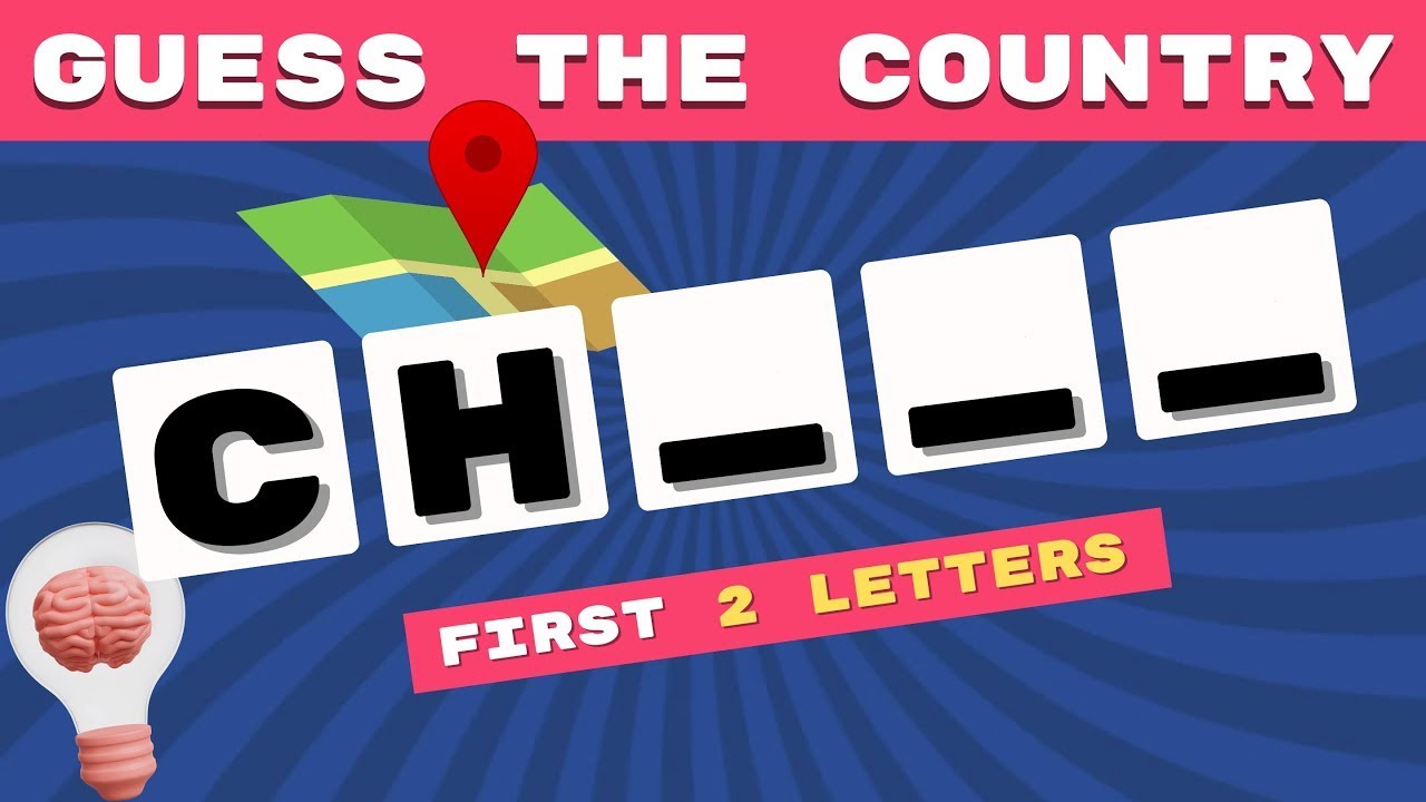 Guess the COUNTRIES by their first TWO LETTERS ｜ Country Quiz - YouTube