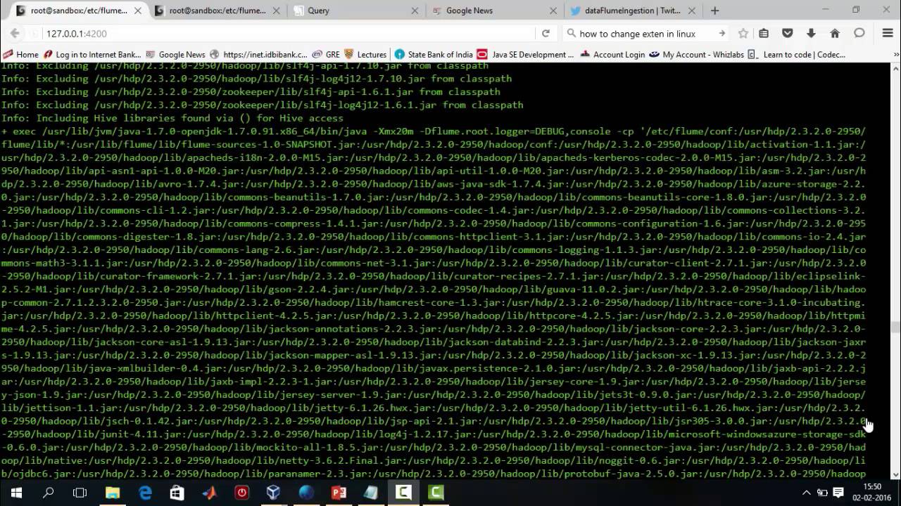 "Streaming Twitter Data using Apache Flume and Subsequent Analytic using Apache Hive". - YouTube