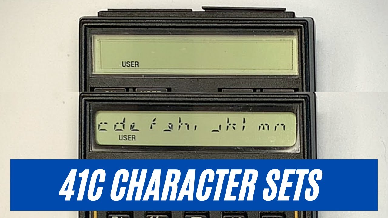 HP 41C / 41CV / 41CX Fullnut and Halfnut Character Sets - YouTube