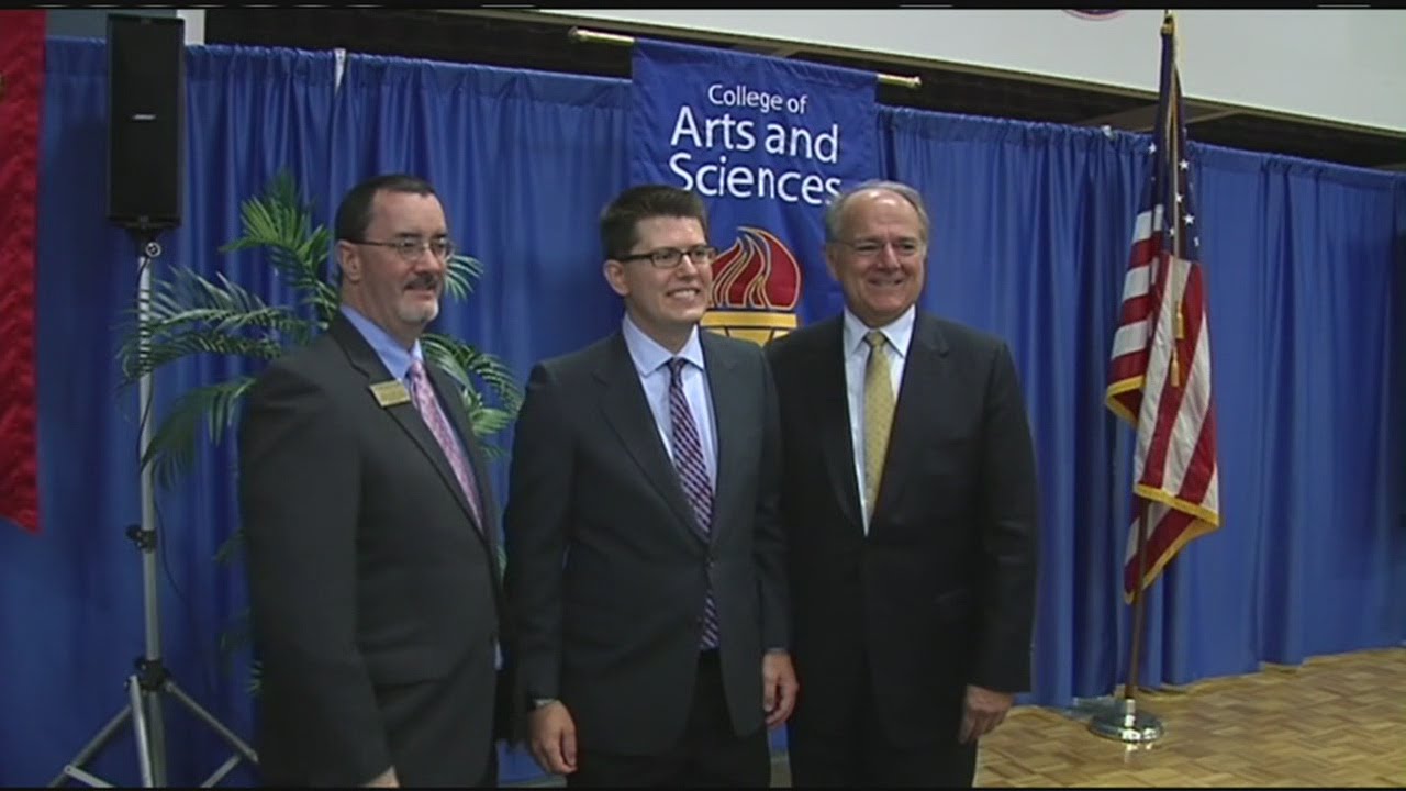 Matt Caron honored at Western New England University - YouTube