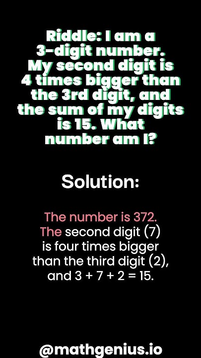 Can You Solve This Tricky Three-Digit Number Riddle? | Mind-Bending ...