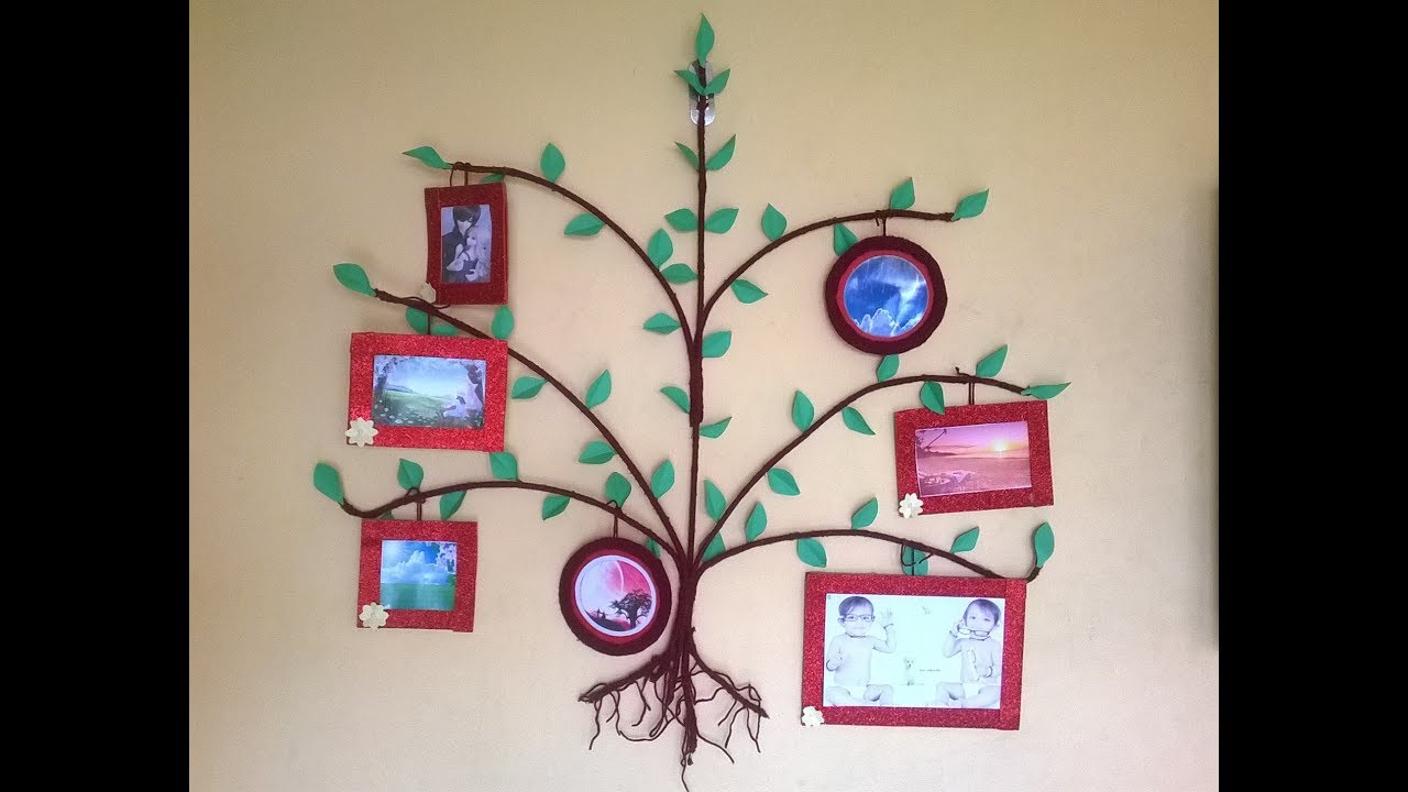 Tree Photo frame || DIY || How to make big photo frame at home || Wall ...