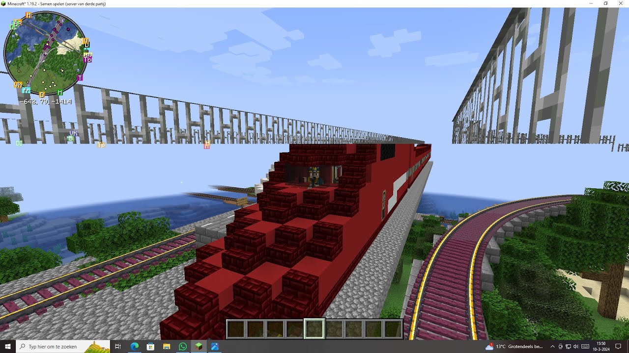 Minecraft tgv rijden naar frotto! - YouTube