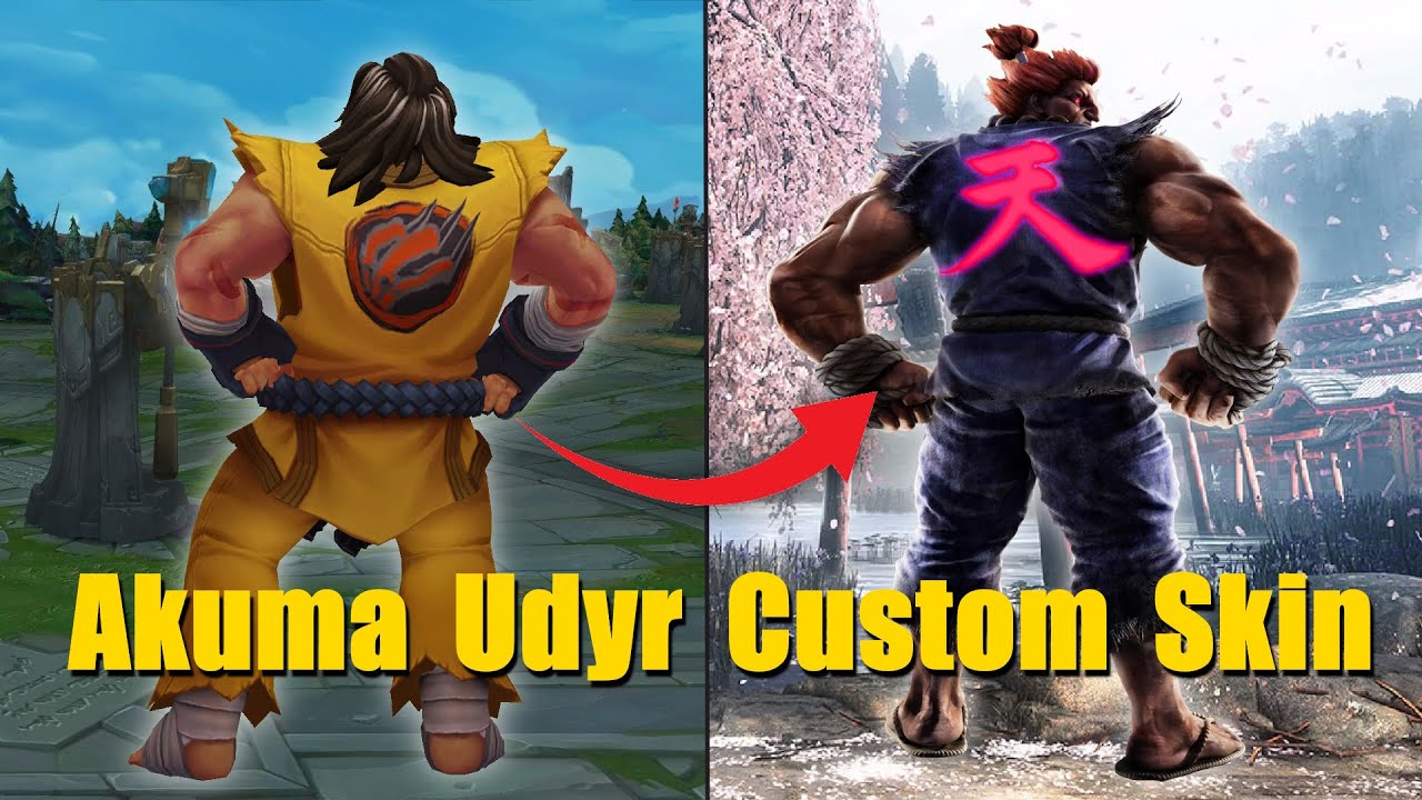 Turning Udyr into Akuma! [Custom Skin] - YouTube
