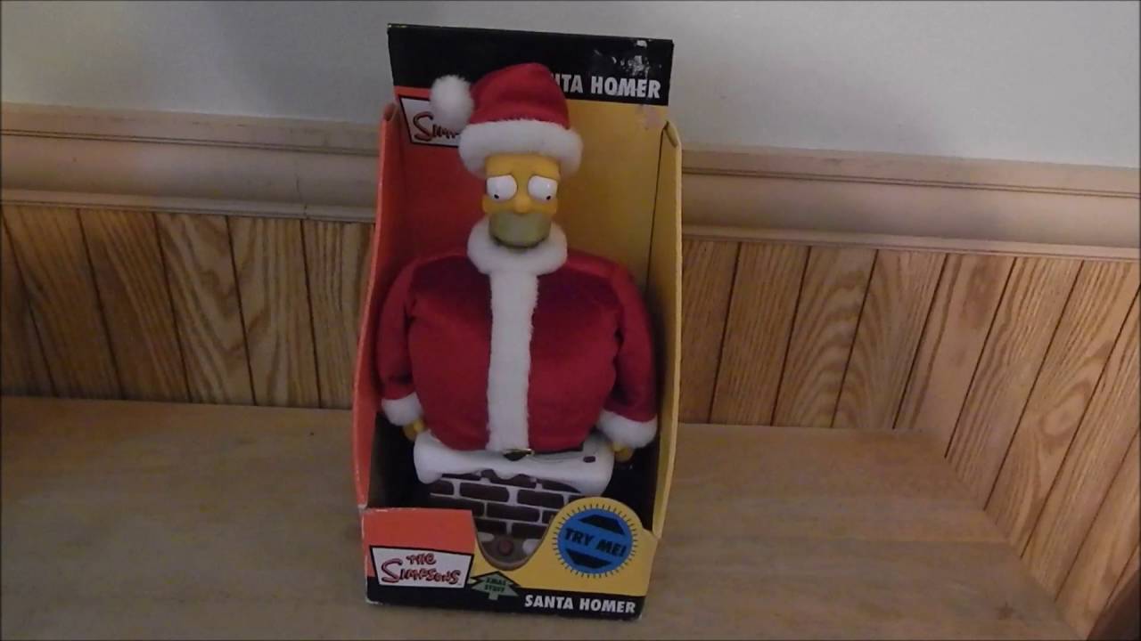 The Simpsons Homer Simpson Talking Light Up Santa Claus Homer - YouTube
