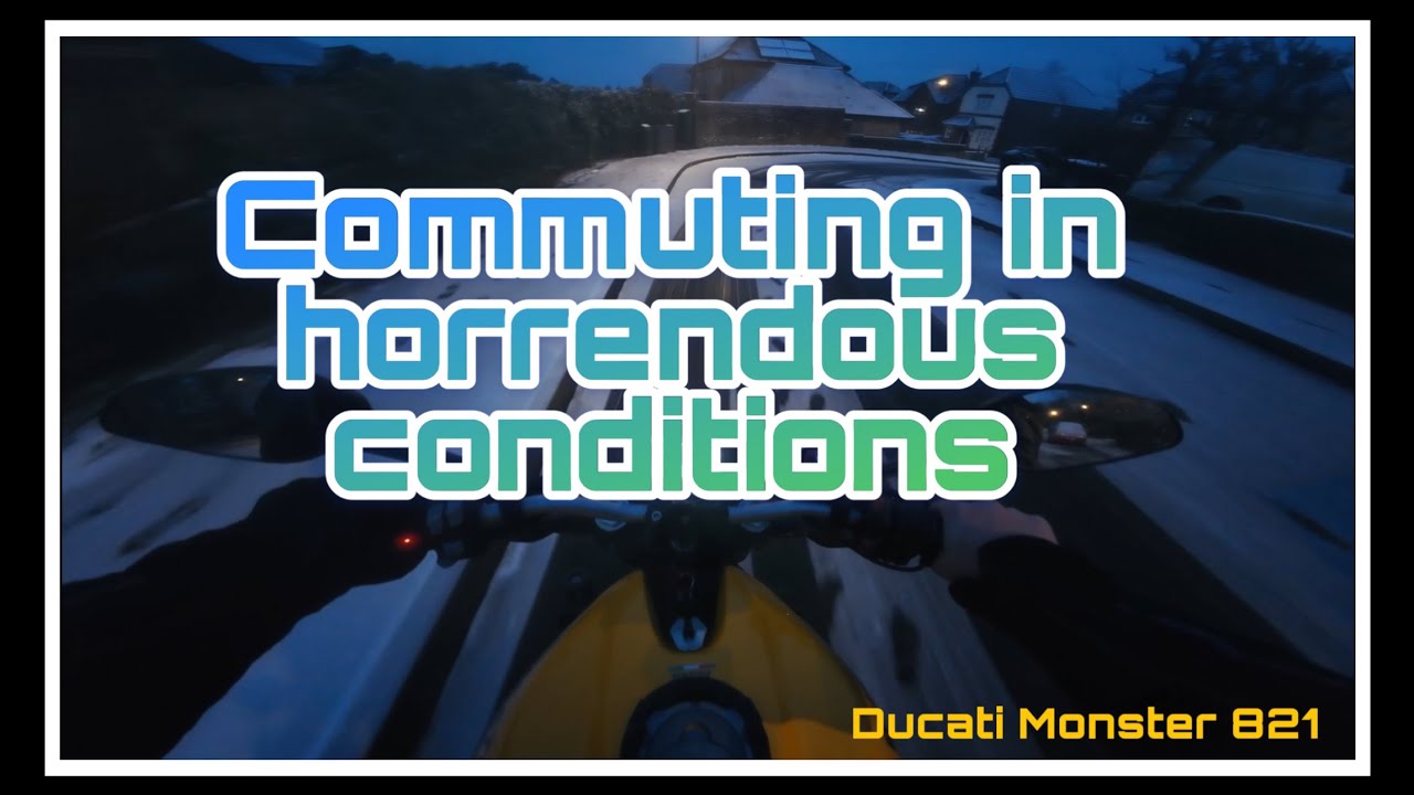 Skiing on my commute | Ducati Monster 821 - YouTube