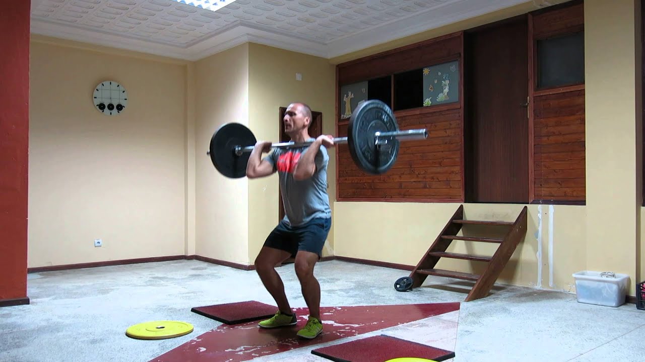 Clean Squat Press - 5min X 40kg - YouTube